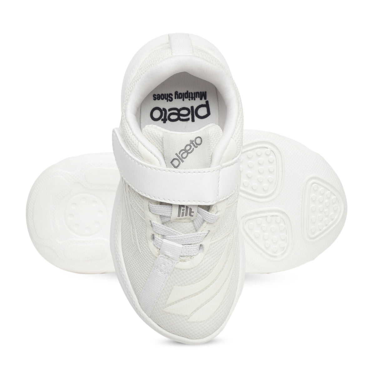 Plaeto Nova Multiplay School Shoes (7C - 13C UK) - White